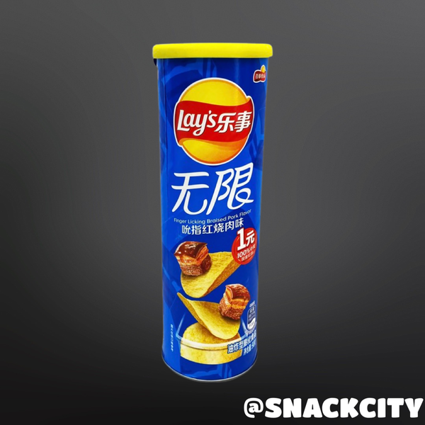 Lays Stax Potato Chips Finger Licking Braised Pork Flavor Snack City